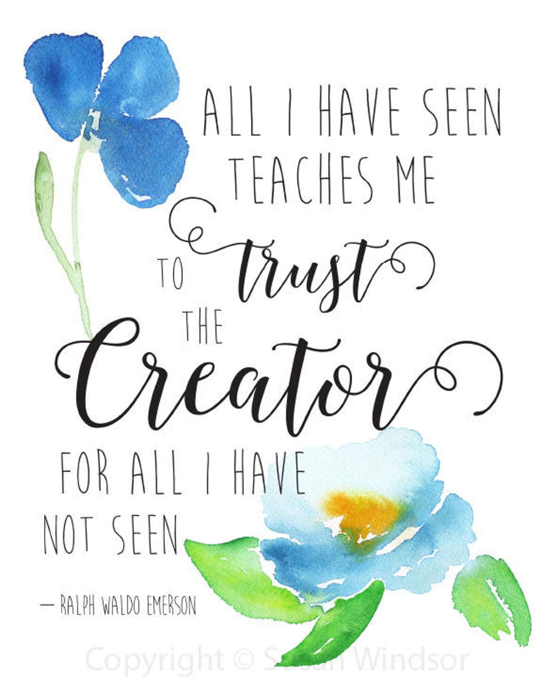 Trust the Creator Watercolor Giclée Print - 8 X 10 / 8.5x11 Giclee ...