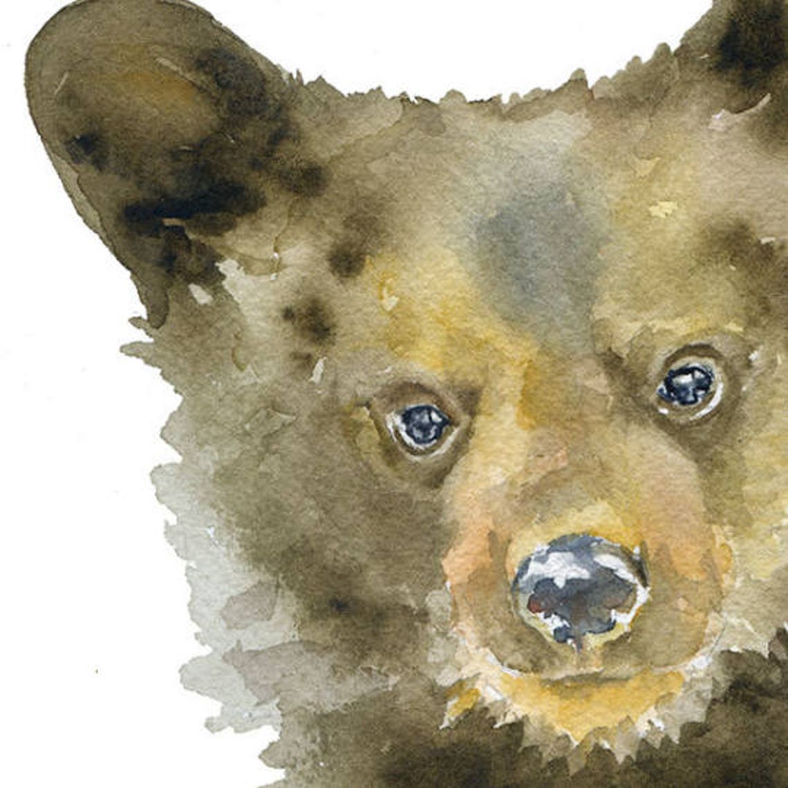 Black Bear Cub Watercolor Painting Poster Print Unframed - Etsy