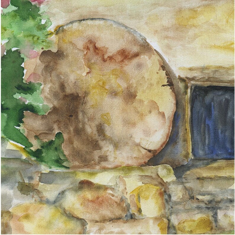 Empty Tomb Watercolor Painting Fine Art Easter Poster Print - Etsy
