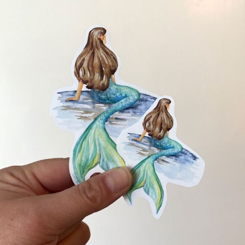 Mermaid Vinyl Sticker for Water Bottles and Laptops - Etsy