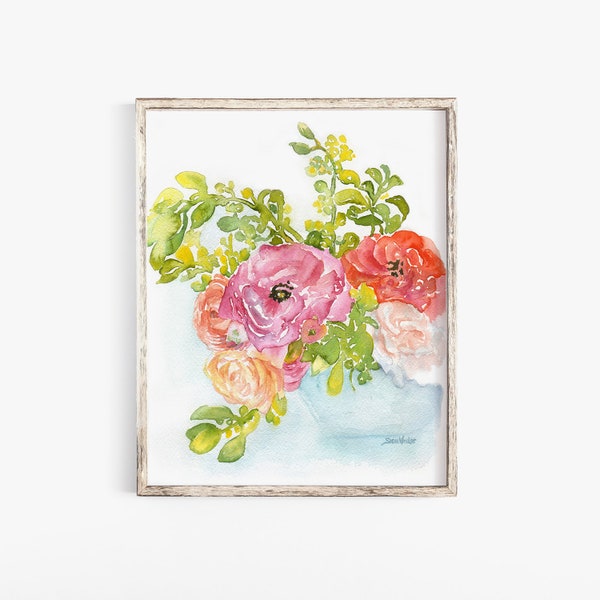 Ranunculus Art - Etsy