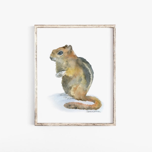 Chipmunk Art - Etsy