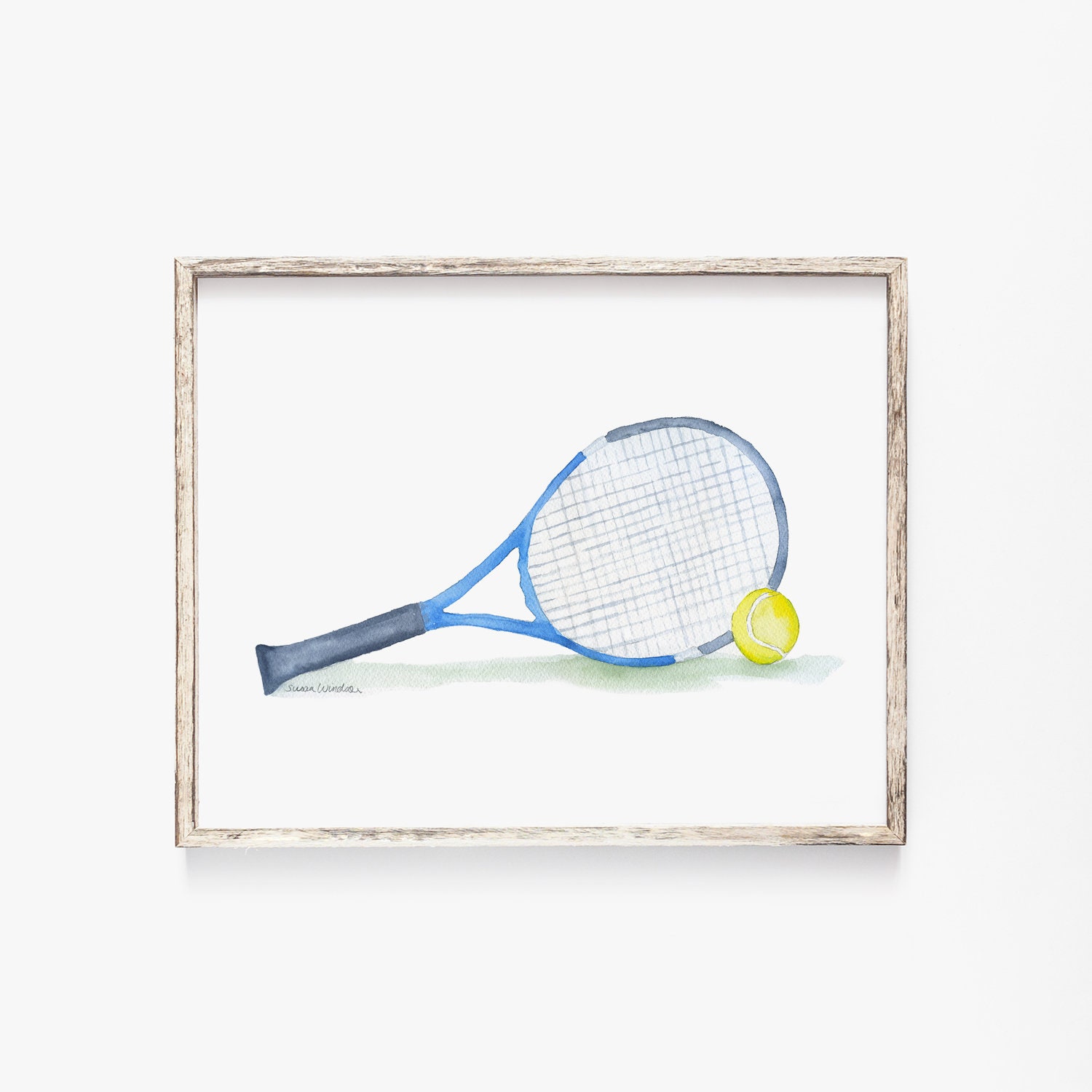 Tennis Ball and Racket Watercolor Painting Giclee Print | Etsy