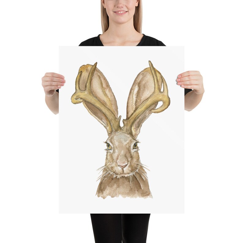Jackalope Watercolor Painting Large Art Poster Print - Etsy