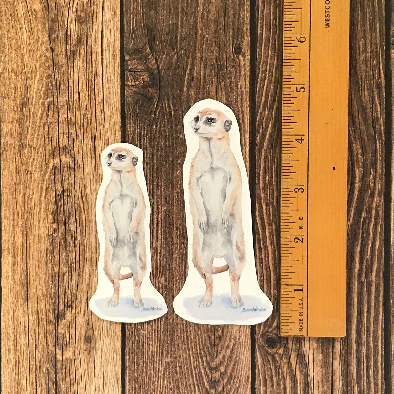 Meerkat Watercolor Vinyl Sticker for Water Bottles and - Etsy