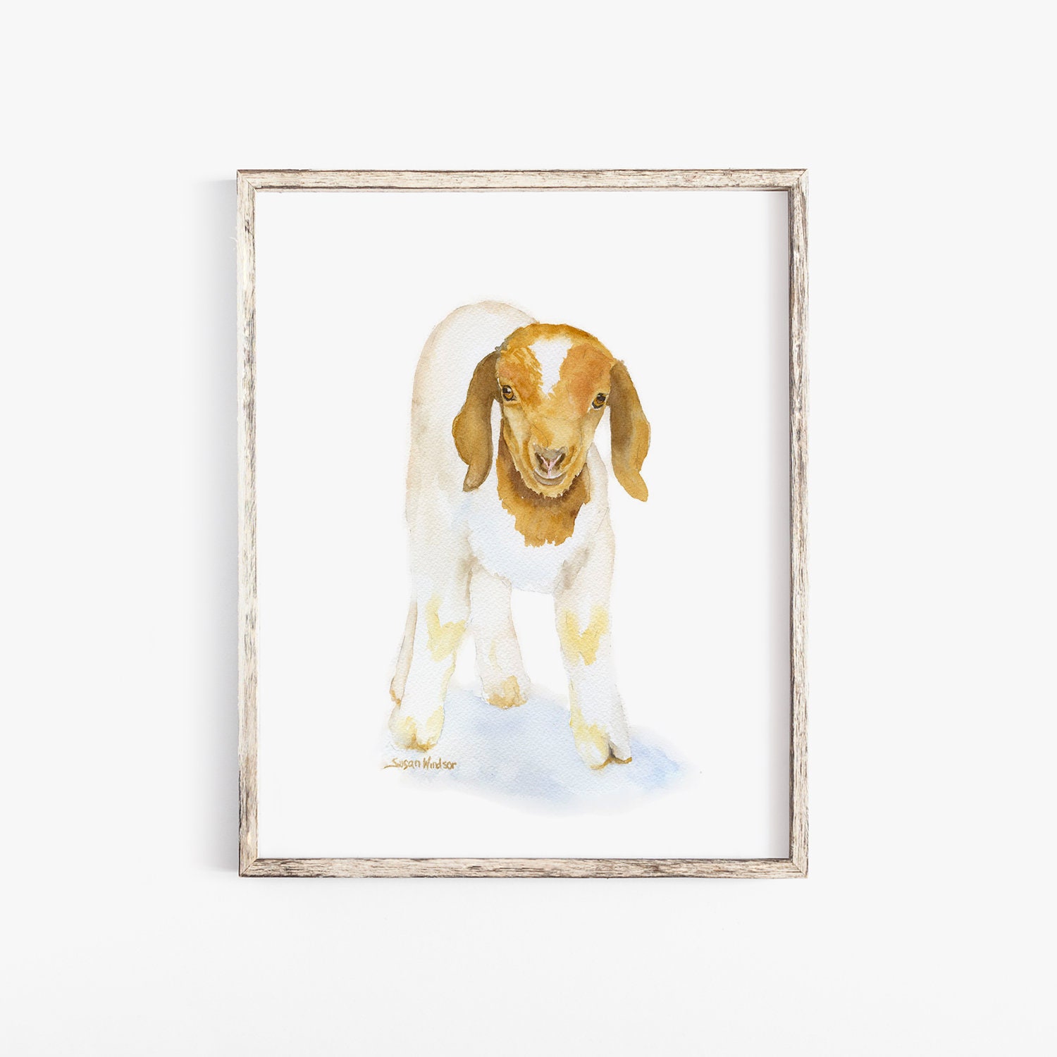 Goat Watercolor Painting - Giclee Fine Art Print - Farm Animals ...