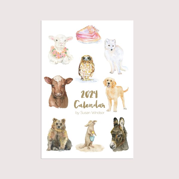 Watercolor Calendar - Etsy