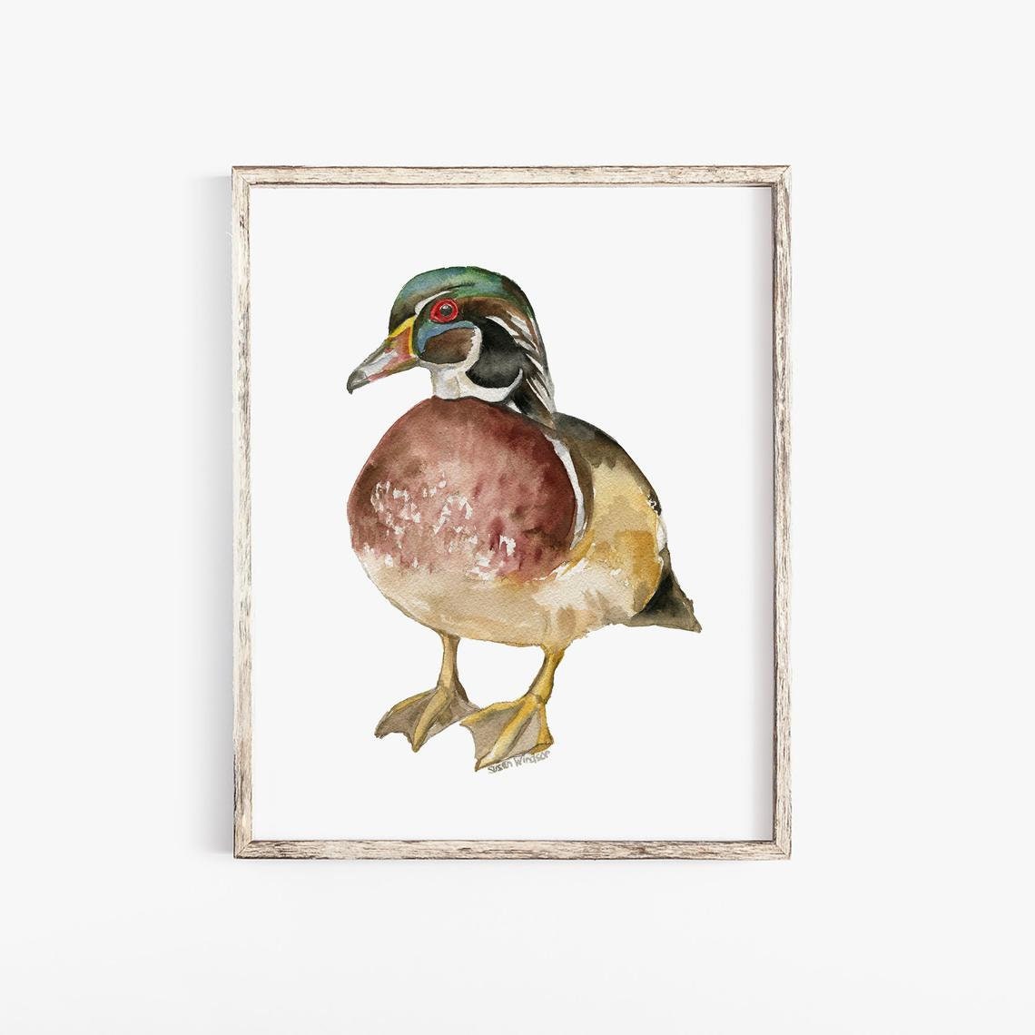 Paper & Party Supplies Paper Wood Duck Sticker 5-6 Inch Set of 4 etna ...