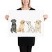 Puppy Dogs Line up Watercolor Large Poster Print Puppies - Etsy
