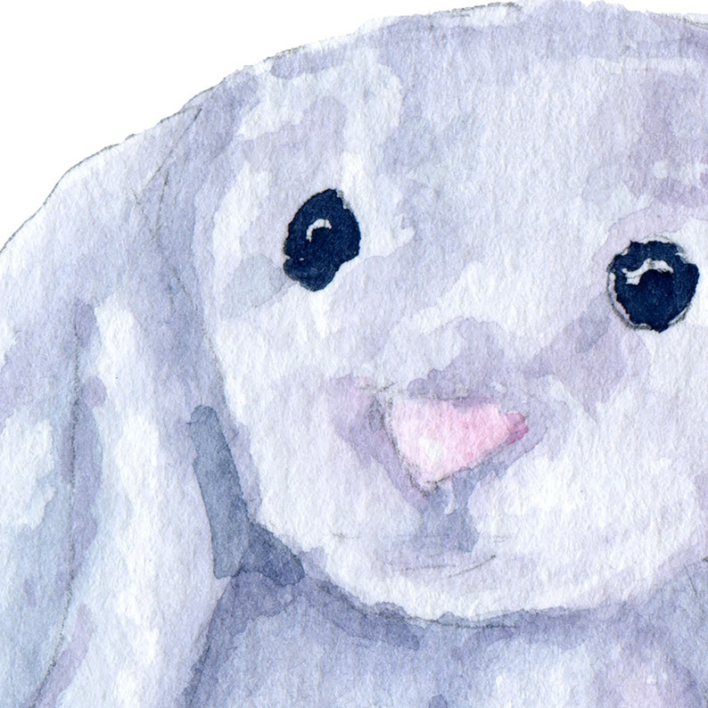 Bunny Rabbit Stuffed Animal Watercolor Painting Giclee - Etsy