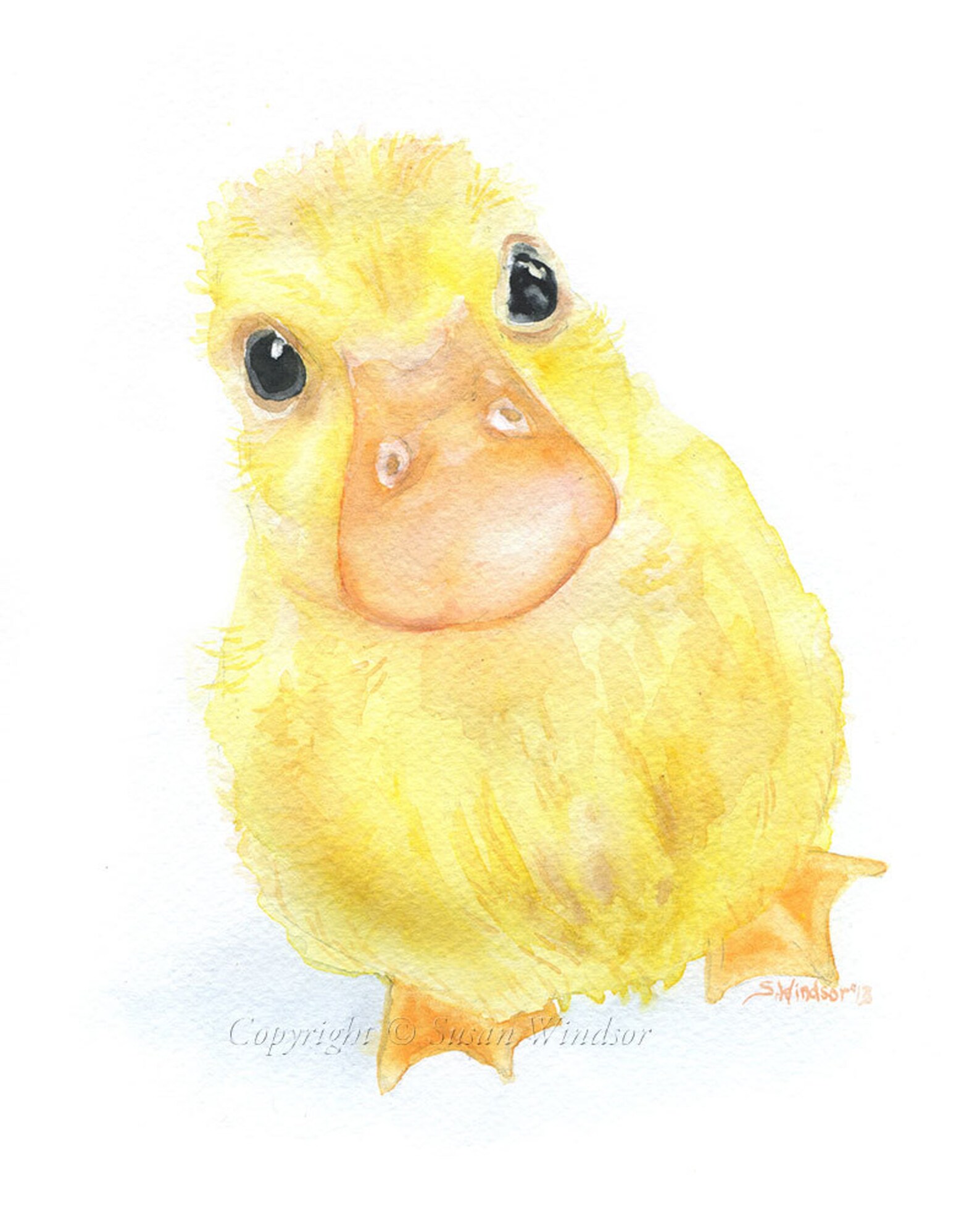 Duckling Watercolor Painting Fine Art Print Giclee Print - Etsy