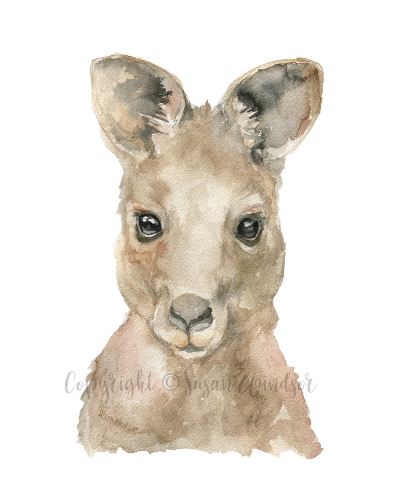 Australian Animal Watercolor Art Prints Set of 4 Aussie | Etsy