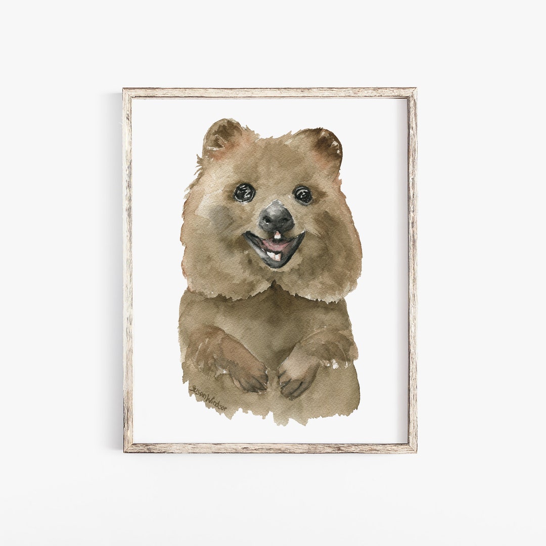 Quokka Watercolor Painting Giclee Print Reproduction - Australian ...