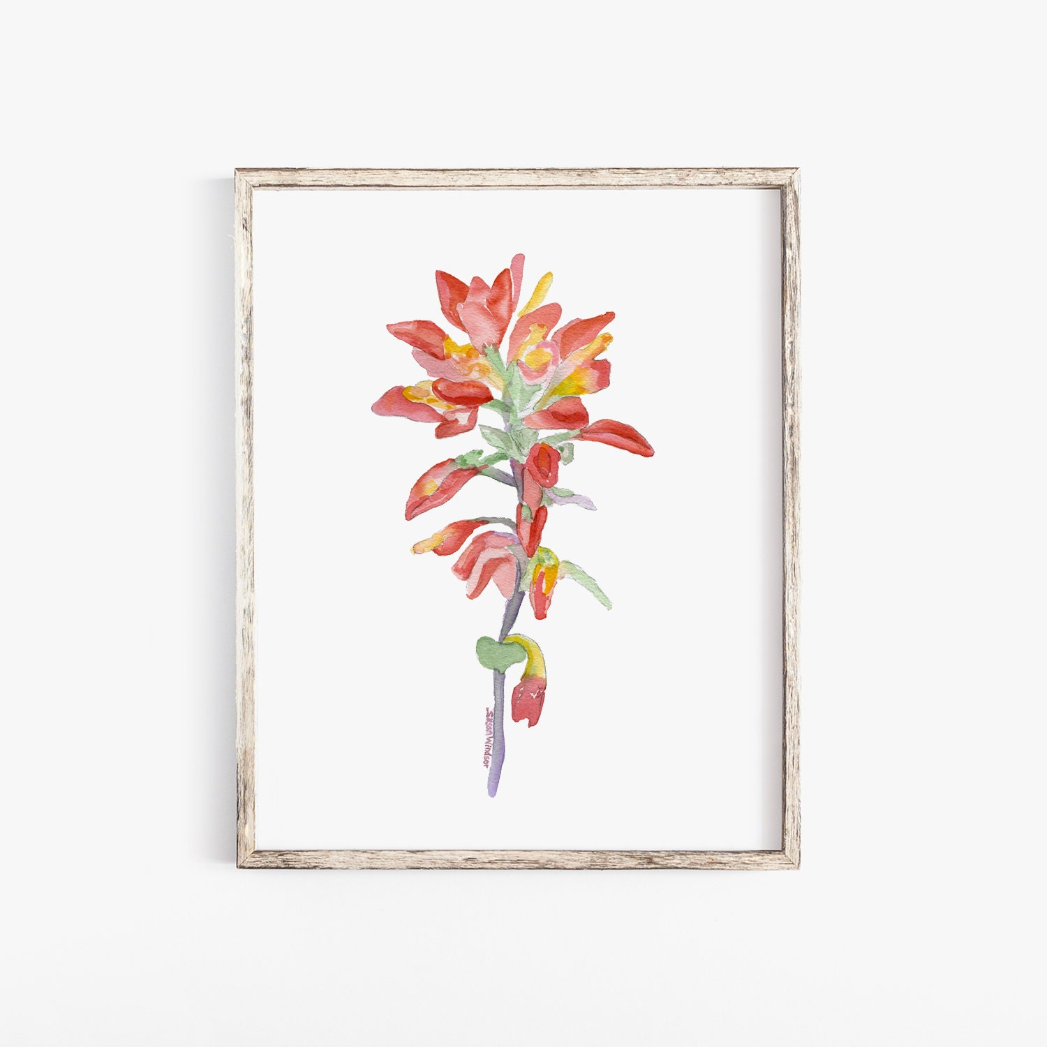 Watercolor Wildflowers Art Print Set of 3 Texas Floral | Etsy