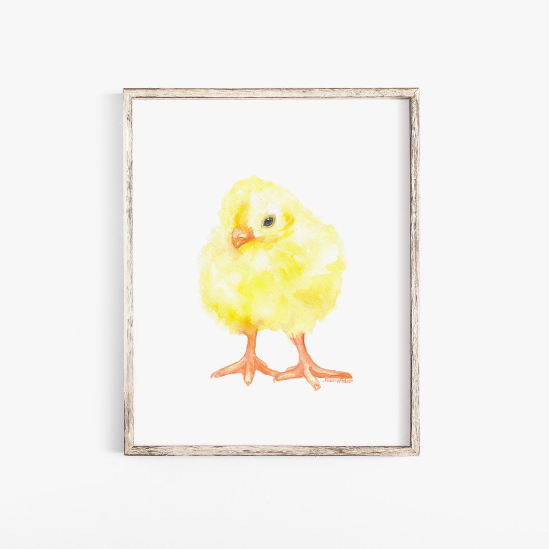 Baby Chick Watercolor Painting Fine Art Print Giclee Print 8 X 10 / 8.5 ...