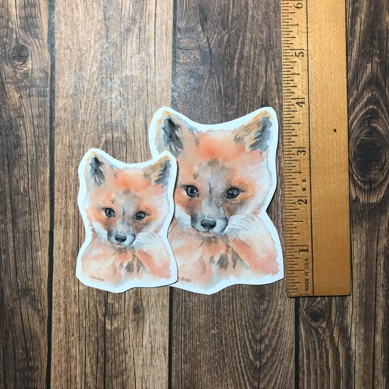 Baby Fox Face Vinyl Sticker - for Water Bottles and Laptops - Etsy