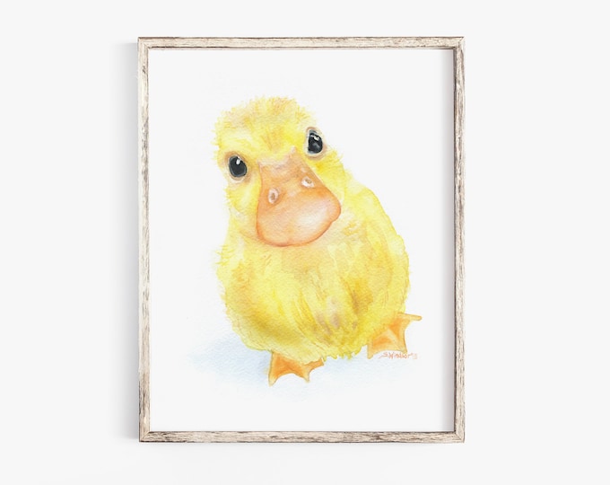 Duckling Watercolor Painting Fine Art Print Giclee Print UNFRAMED - Etsy