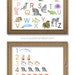 Animal Alphabet and Numbers Poster Set Watercolor Animals 11 - Etsy