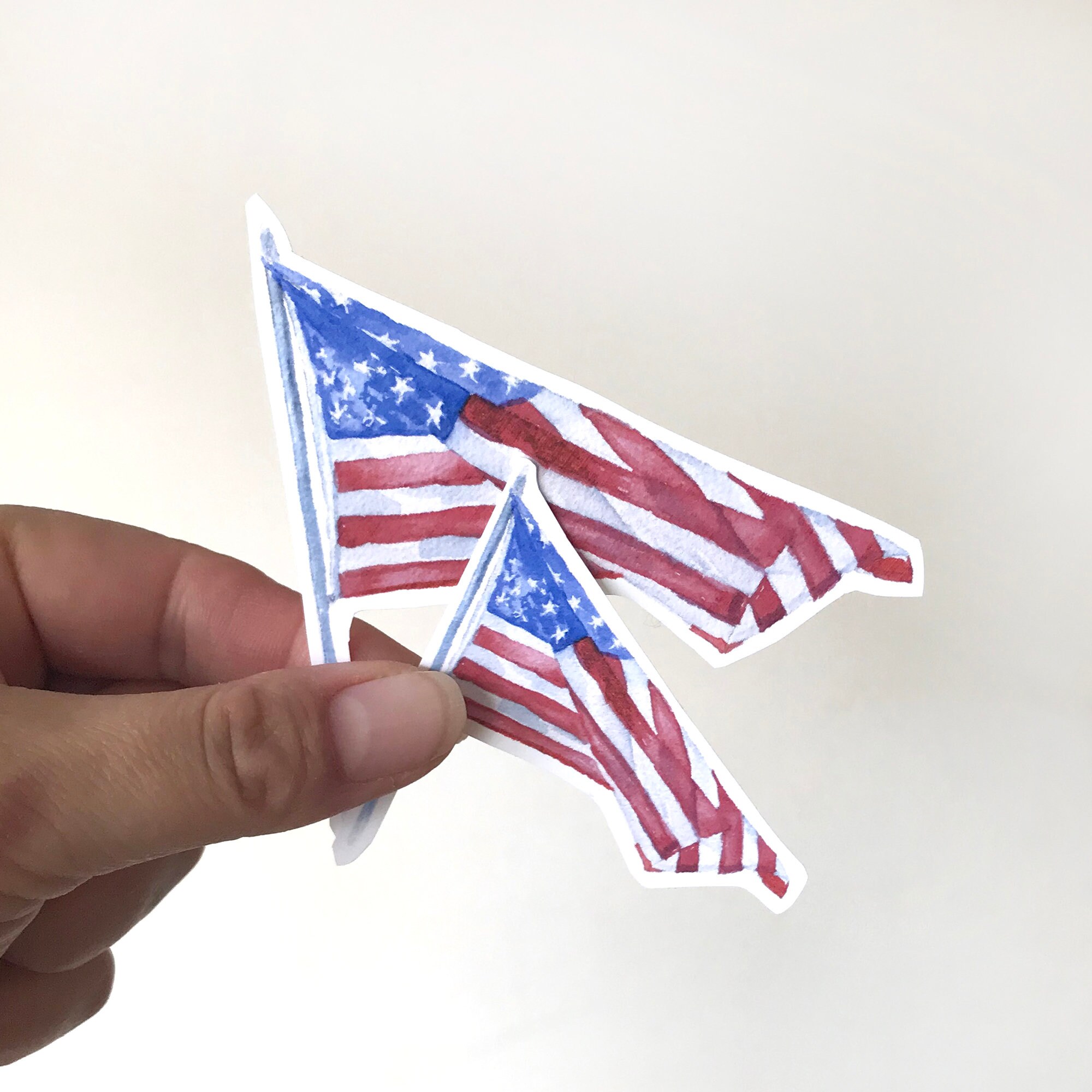 American Flag Watercolor Vinyl Sticker - for Water Bottles and Laptops ...