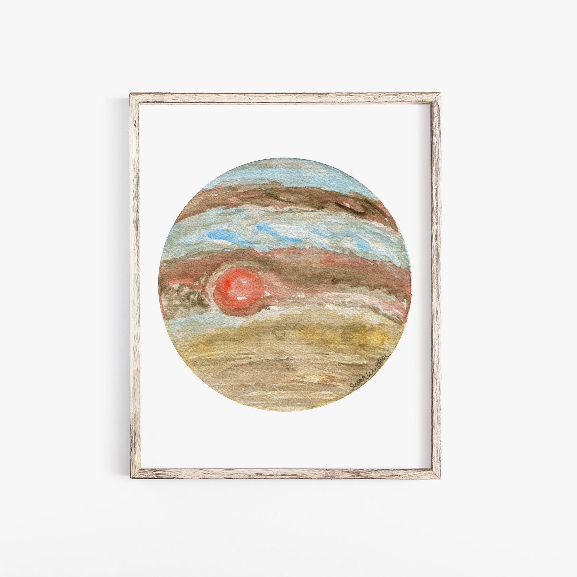 Watercolor Planet Jupiter Painting Giclee Reproduction - Etsy