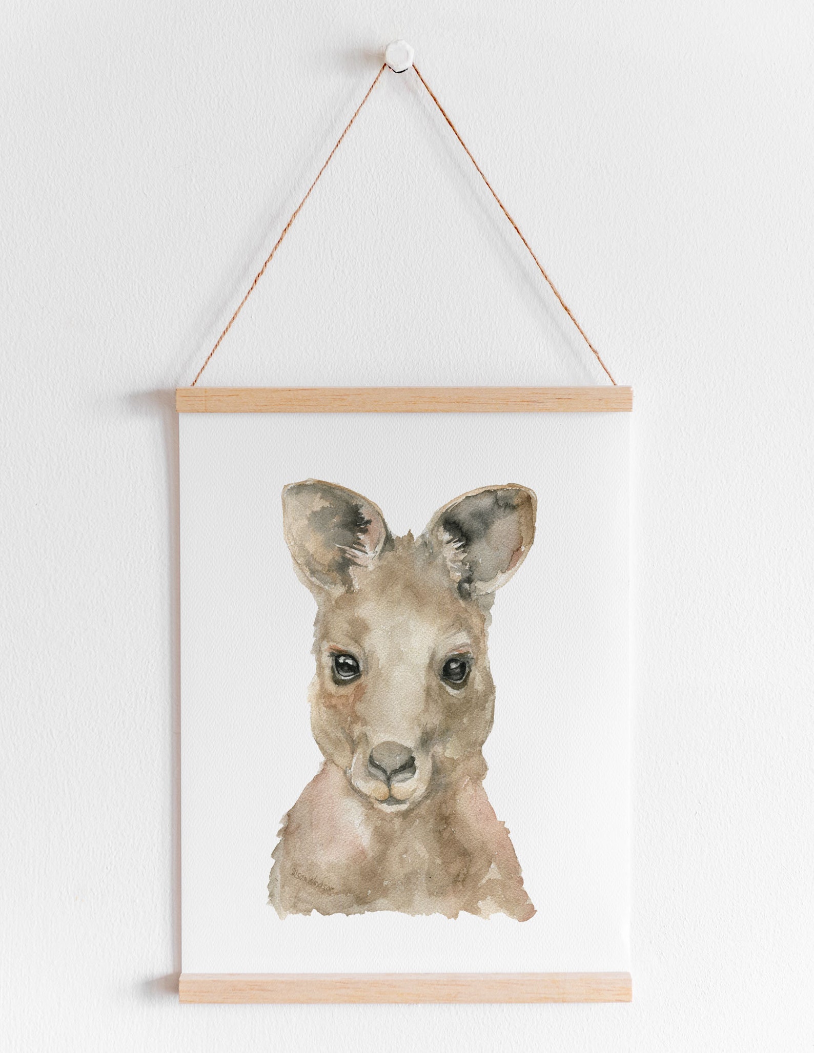 Kangaroo Watercolor Painting Giclee Print Reproduction - Australian ...