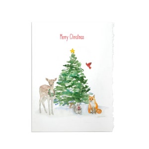 Woodland Animals Christmas - Set of 10 Christmas Cards - Etsy