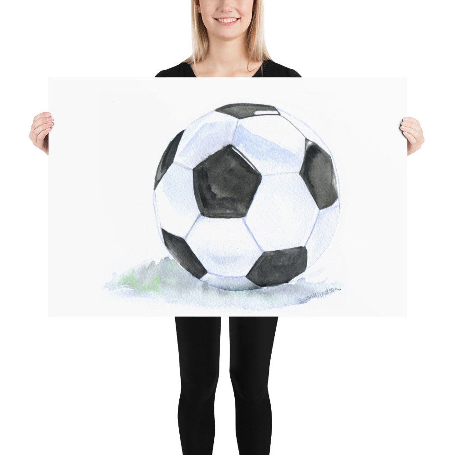 Soccer Ball Watercolor Painting Large Art Print Poster | Etsy