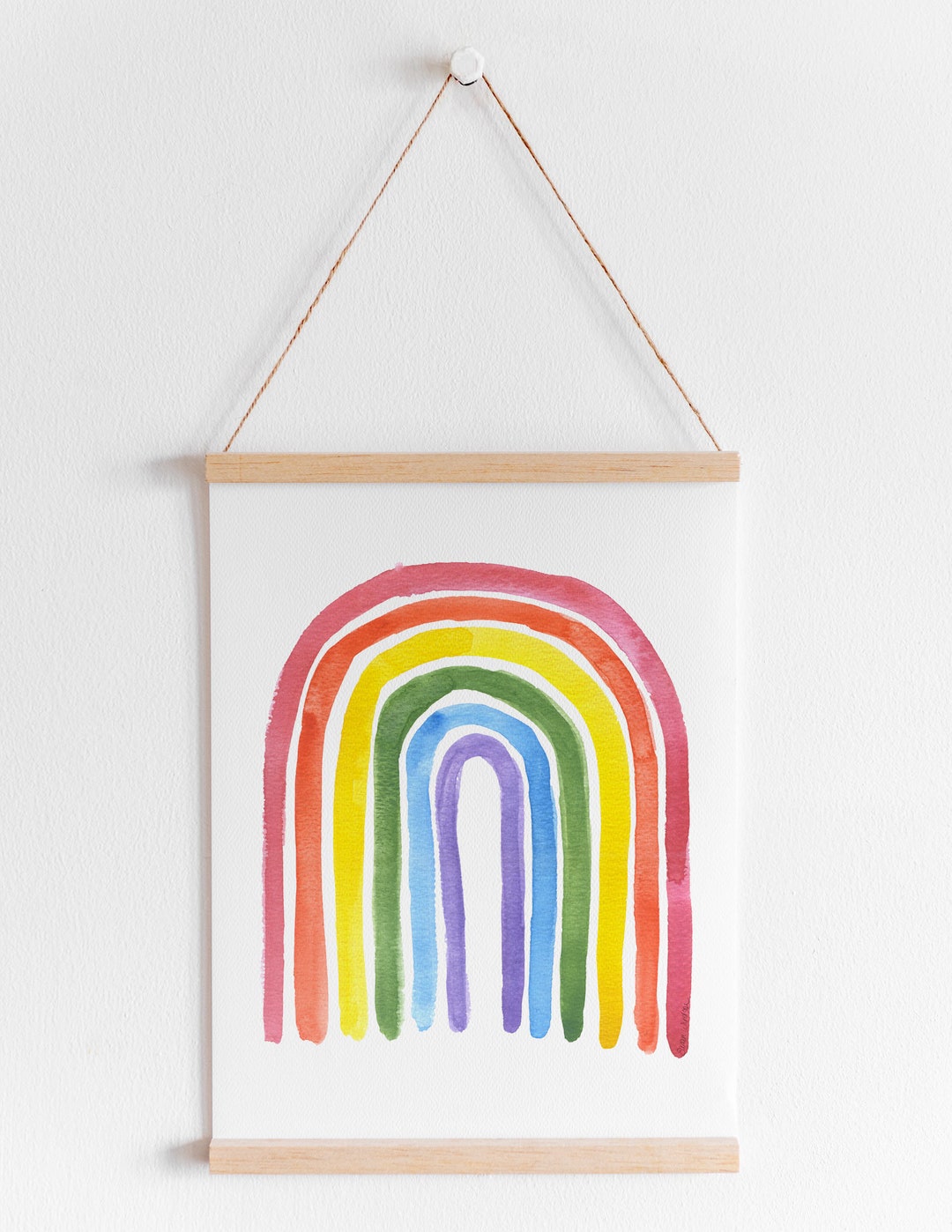 Rainbow Watercolor Large Poster Print UNFRAMED - Etsy