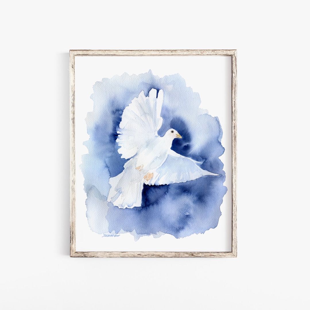 White Dove Watercolor Painting Bird Giclee Print UNFRAMED - Etsy