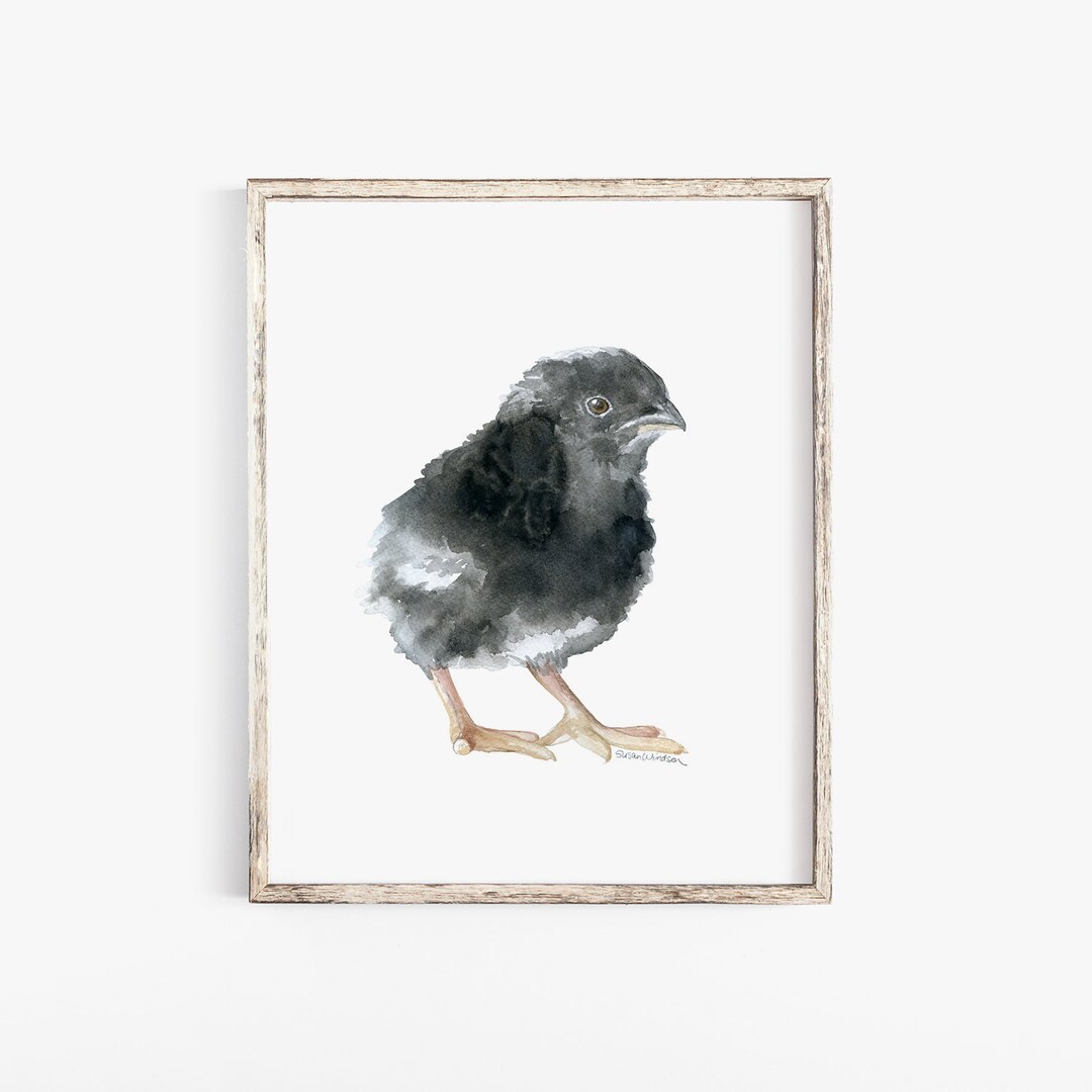 Baby Chick Watercolor Painting- 5 X 7 - Nursery Art - Giclee Print ...