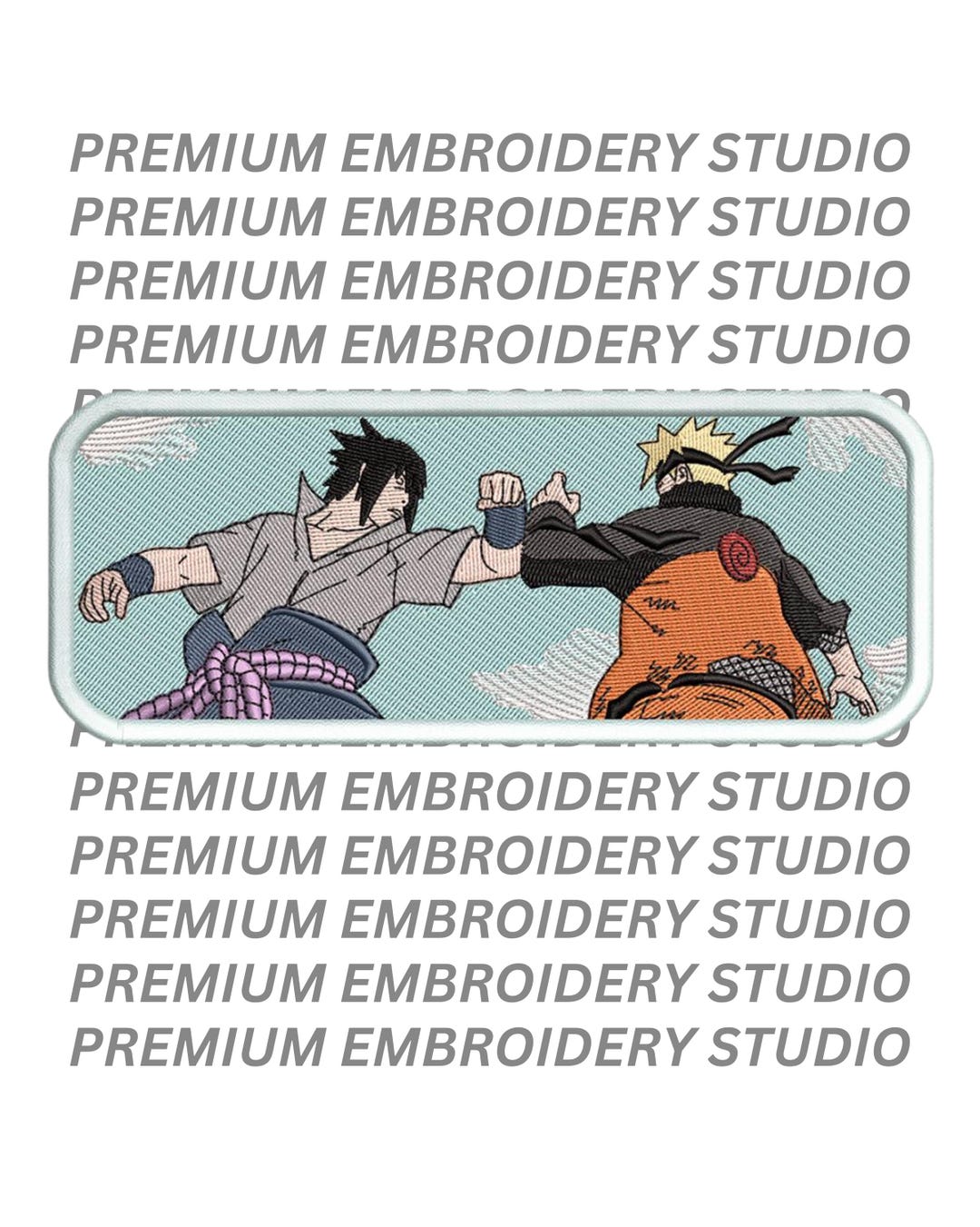 Naruto X Sasuke Anime Embroidery File, Machine Embroidery, Embroidery ...