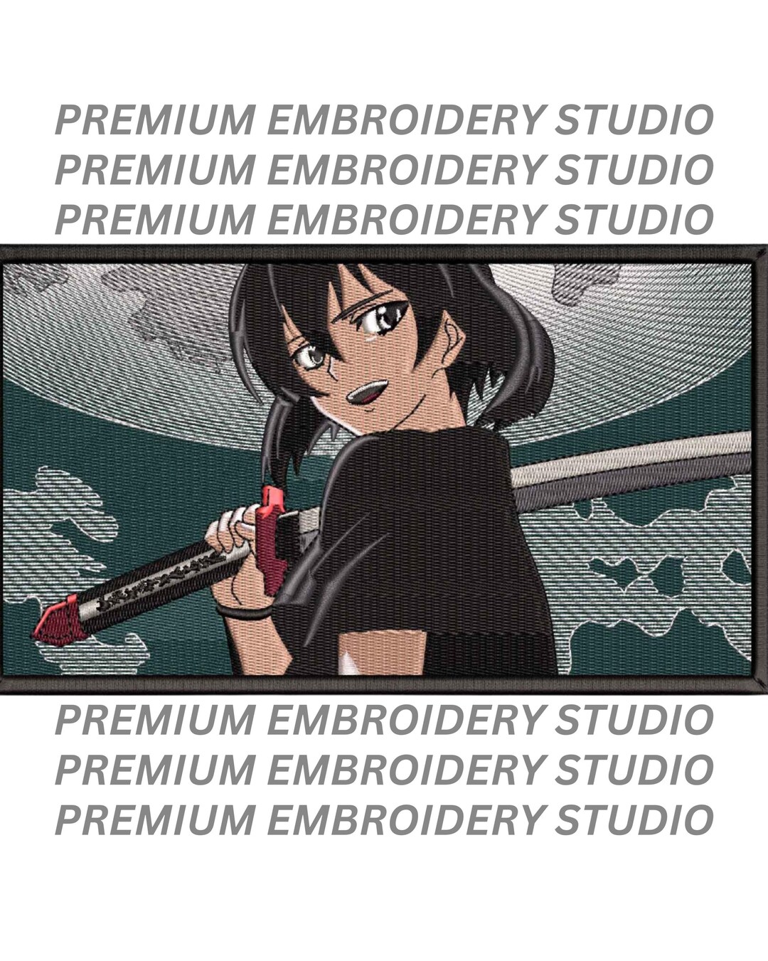 Mikasa Ackerman Swoosh Embroidery File, Machine Embroidery, Embroidery ...