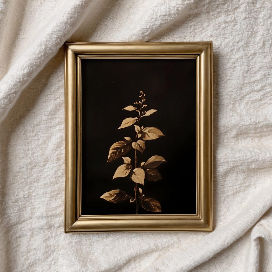 Basil Printable Download, Herbs Kitchen Vintage Still Life Moody ...
