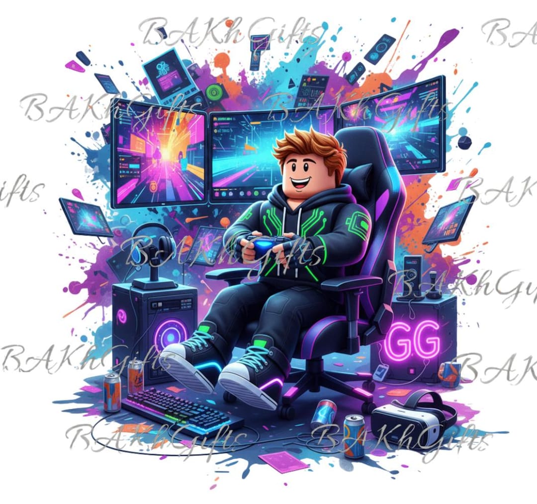 Roblox Gamer PNG, Pixel Art Clipart (digital Download),transparent ...