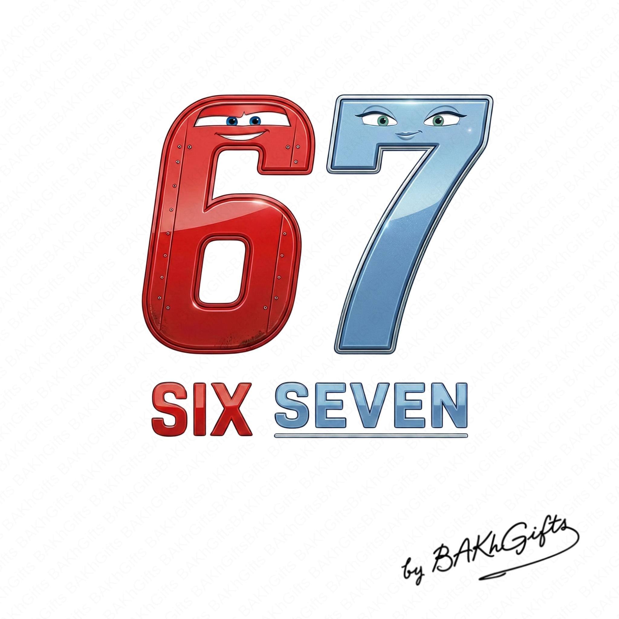 Six Seven 67 PNG • 67 Meme Sublimation Design • Digital Download - Etsy