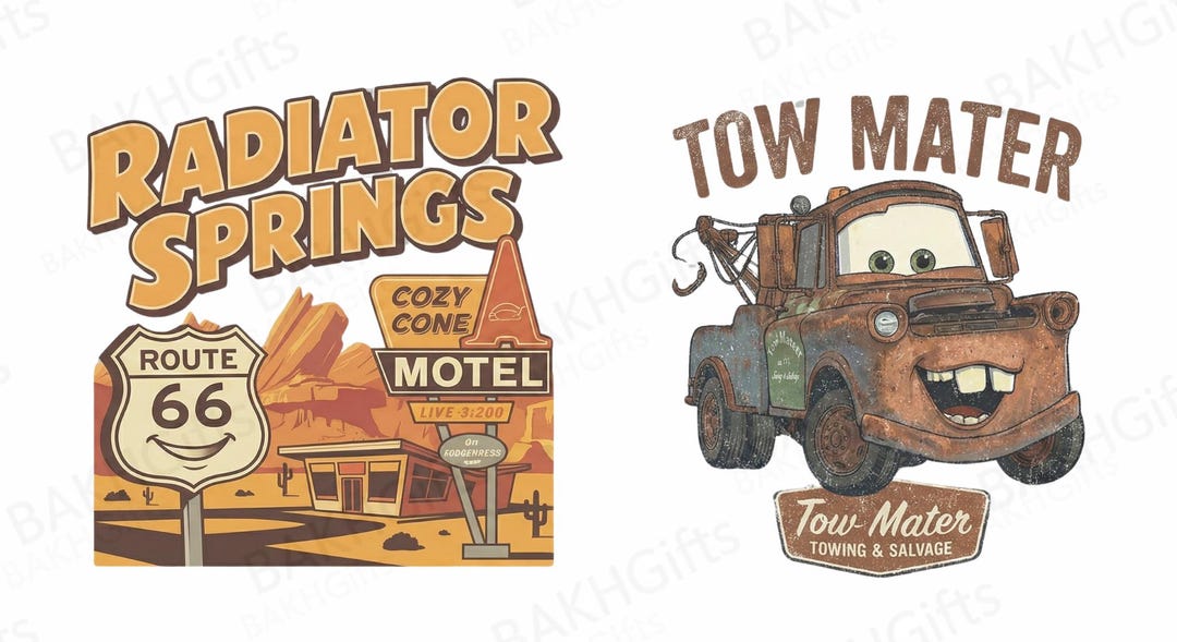 Bundle Cars SVG, Retro Tow Mater Png, Tow Mater Svg, Tow Mater Png ...