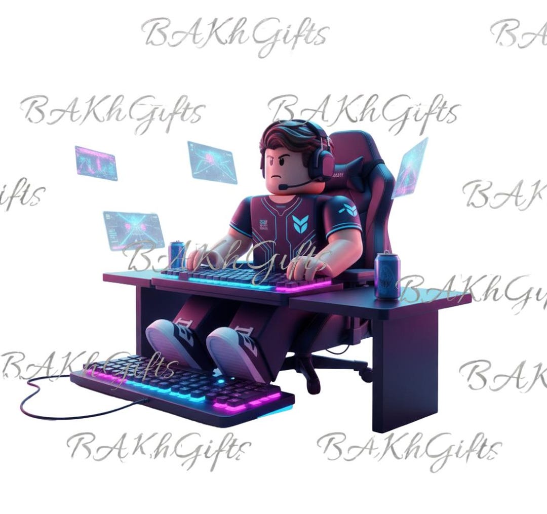 Roblox Gamer PNG, Pixel Art Clipart (digital Download),transparent ...