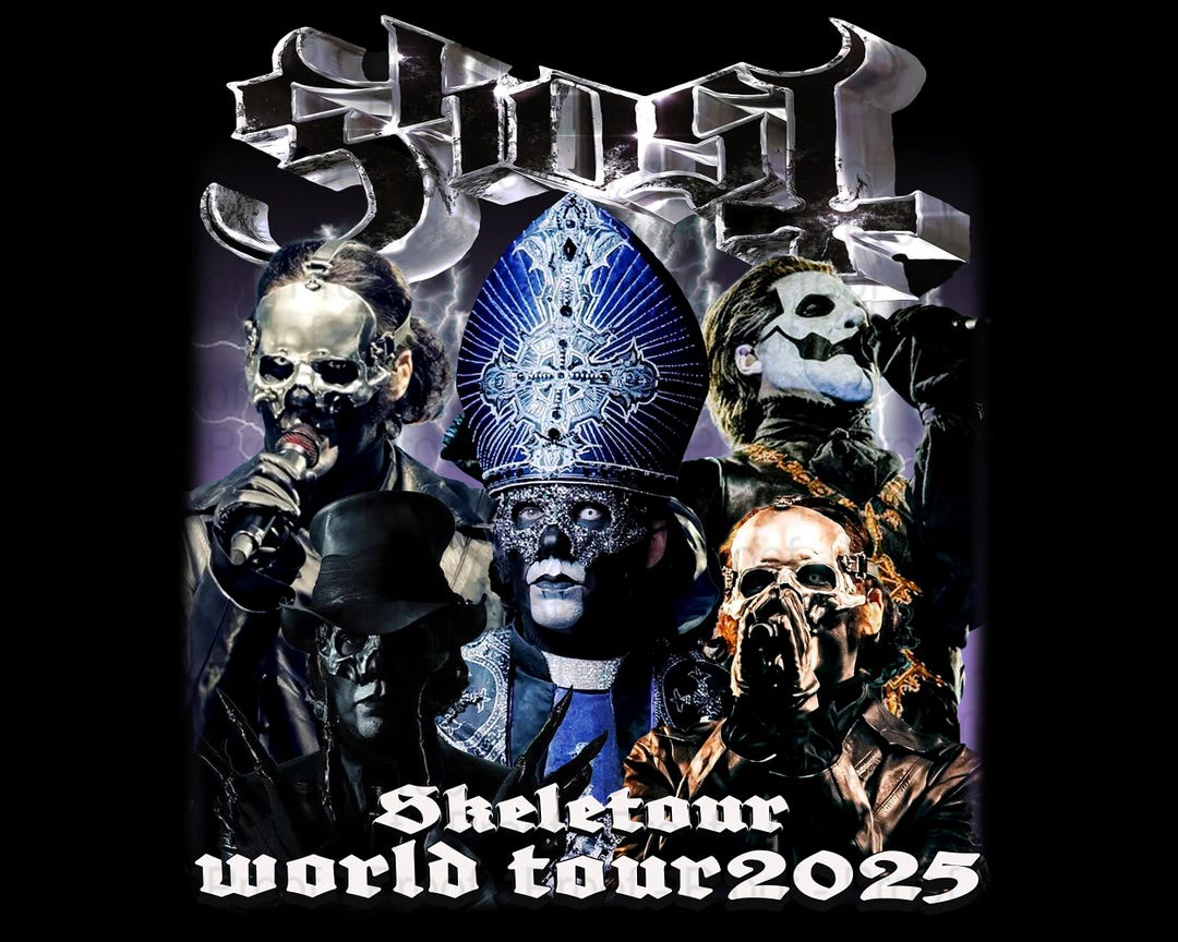 Ghost World Tour 2025 Tshirt PNG Design, Bootleg Tee, Instant Download ...
