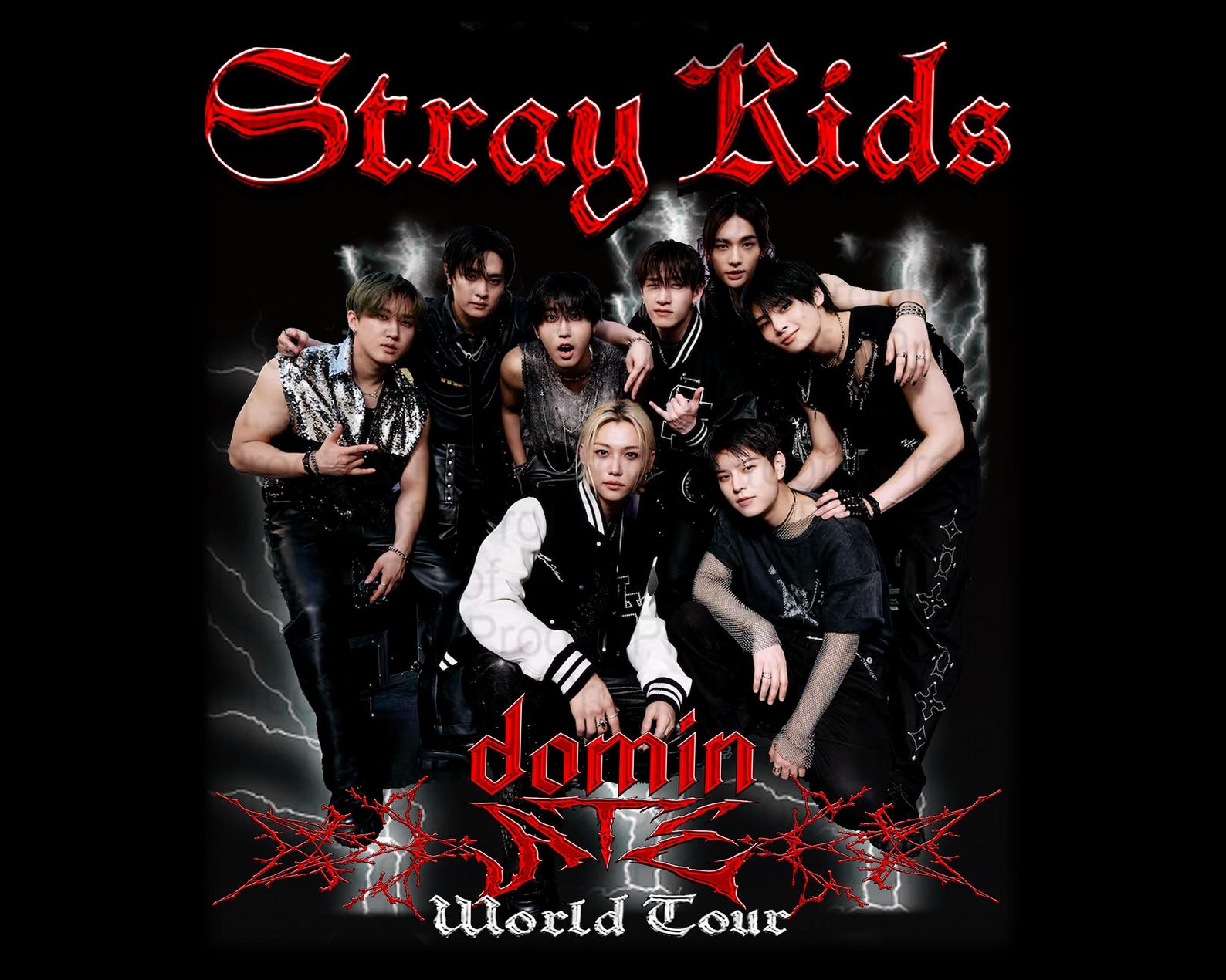Stray Kids Dominate World Tour Tshirt PNG Design, Bootleg Tee, Instant ...