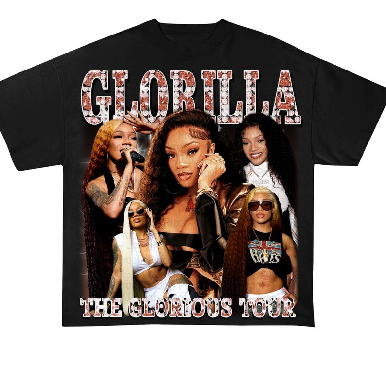 Glorilla the Glorious Tour Tshirt PNG Design, Bootleg Tee, Instant ...