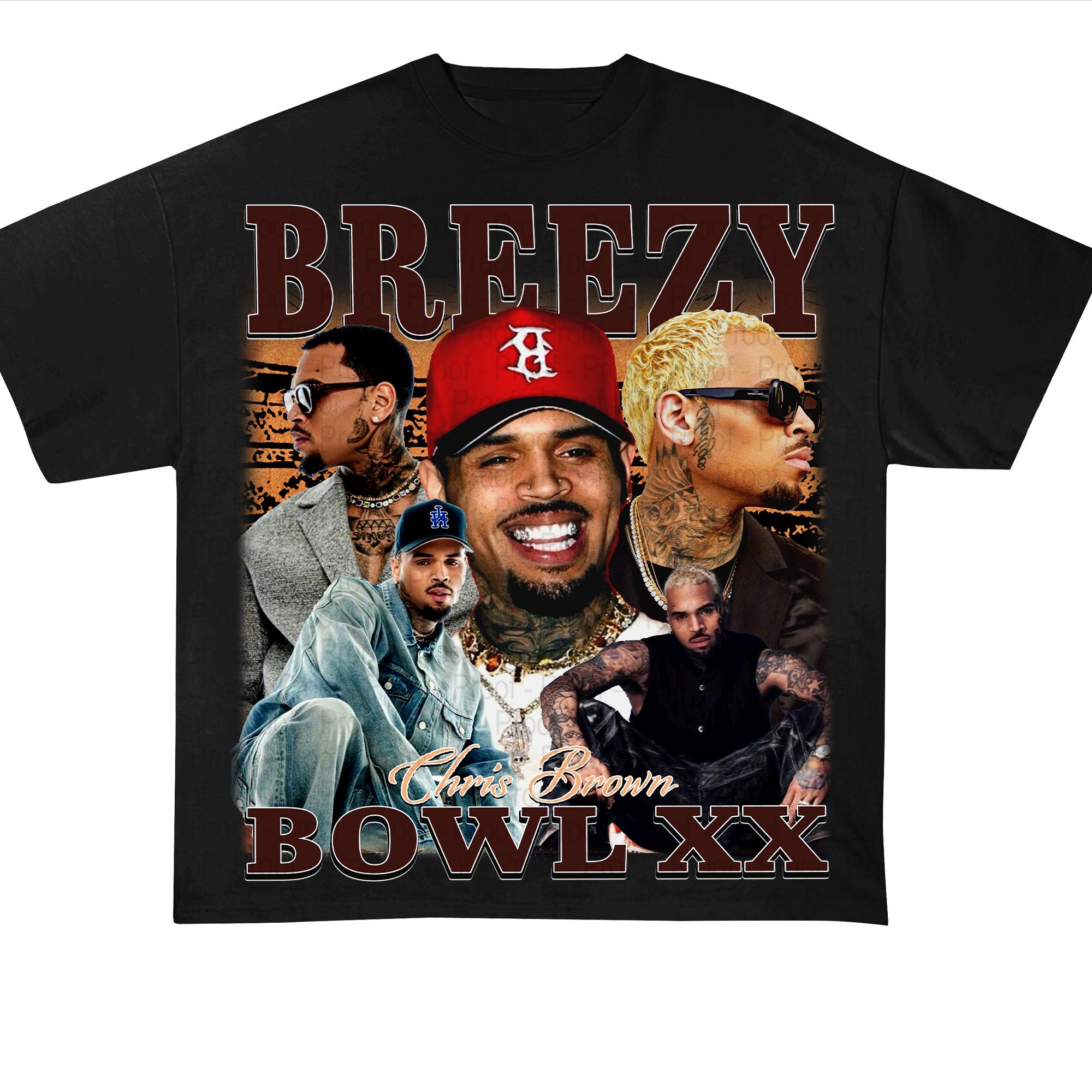 Chris Brown Breezy Bowl XX Tour 2025 Tshirt PNG Design, Bootleg Tee ...