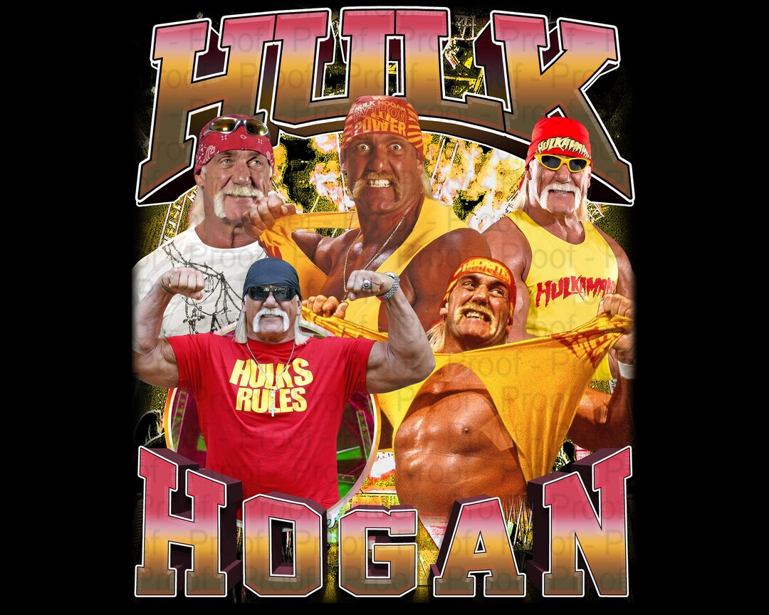 Hulk Hogan Tshirt PNG Design, Bootleg Tee, Instant Download and Ready ...
