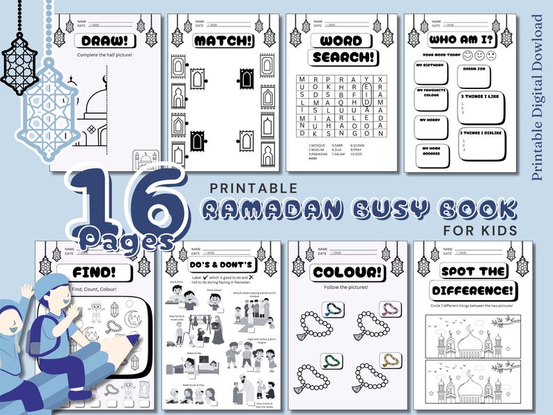 Digital Ramadan Activities Book Ramadan Printable Muslim Kids ...