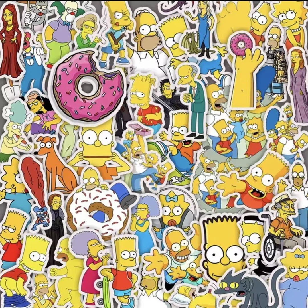 The Simpsons Cartoon Stickers – Waterproof PVC Stickers for Laptop ...