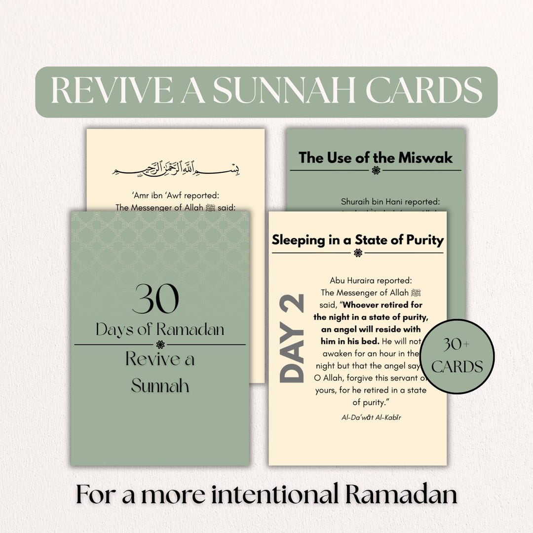 30 Revive a Sunnah Ramadan Cards | Authentic Prophetic Sunnahs ...