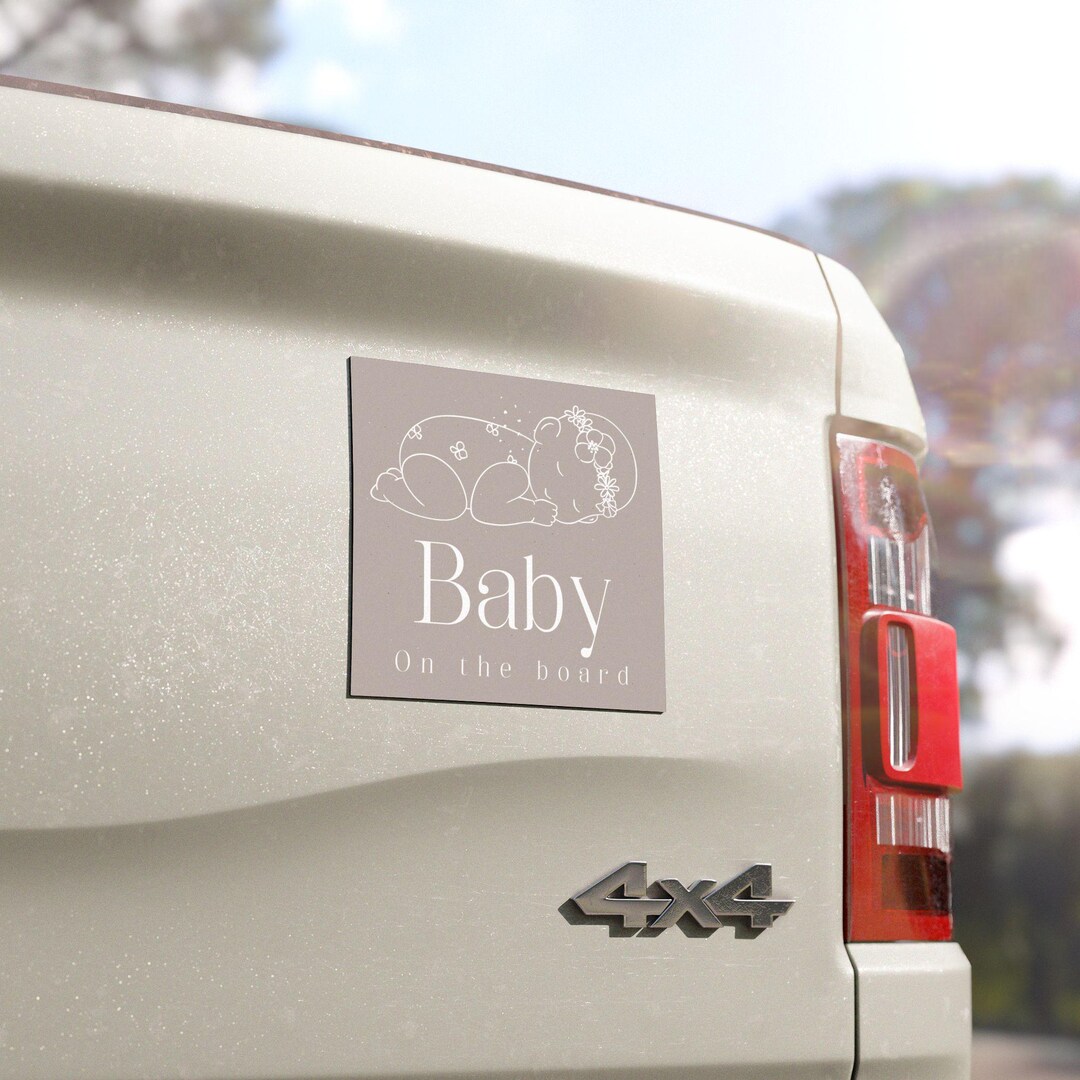 Cute Baby on Board Car Magnet, Safety Sign, Nursery Decor, Baby Shower ...