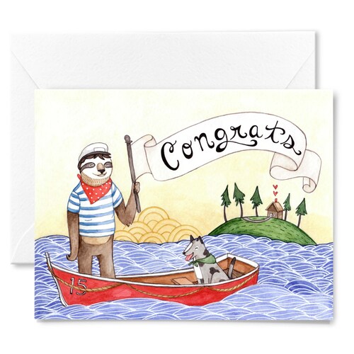 Congrats Floral Type Greeting Card - Etsy