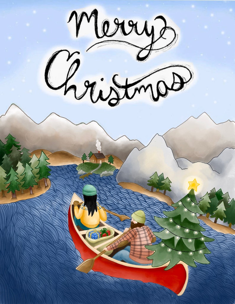 A Canoe Christmas - Etsy