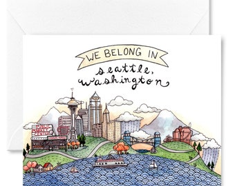 Seattle Greeting Card - Etsy