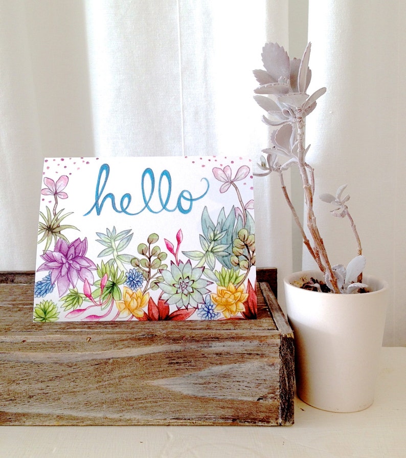 Hello Card | Etsy